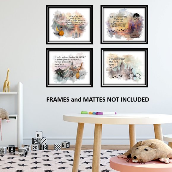 Harry Potter Watercolor | Wall Decor | Harry Potter Quotes Watercolor ...